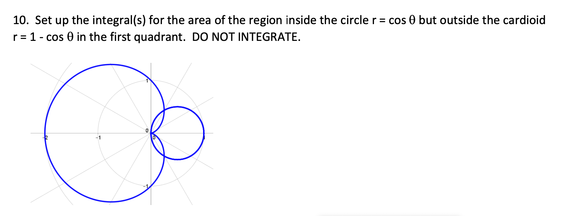 Solved 10. Set up the integral(s) for the area of the region | Chegg.com