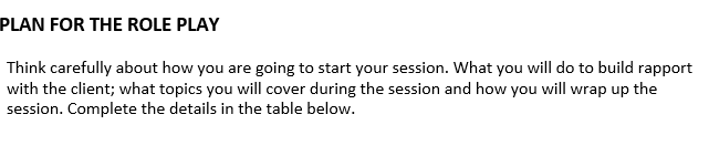 Solved PART A: FINDA CLIENT FOR THE ROLE PLAY YOUR TASK Step | Chegg.com