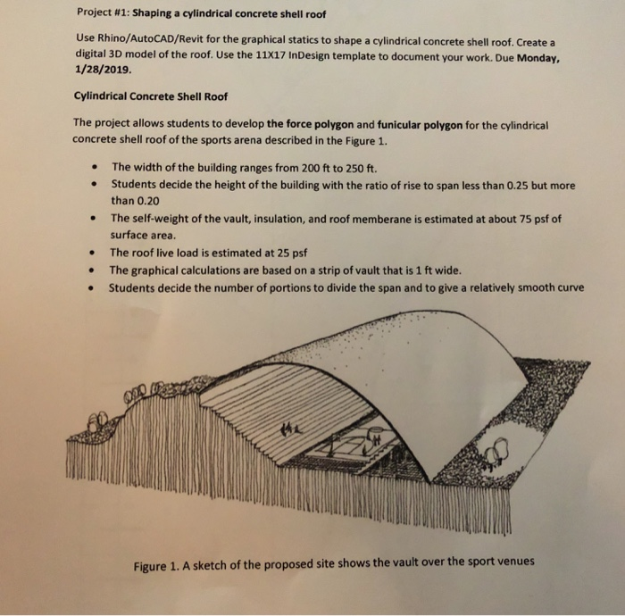 Solved Project # 1: Shaping a cylindrical concrete shell | Chegg.com