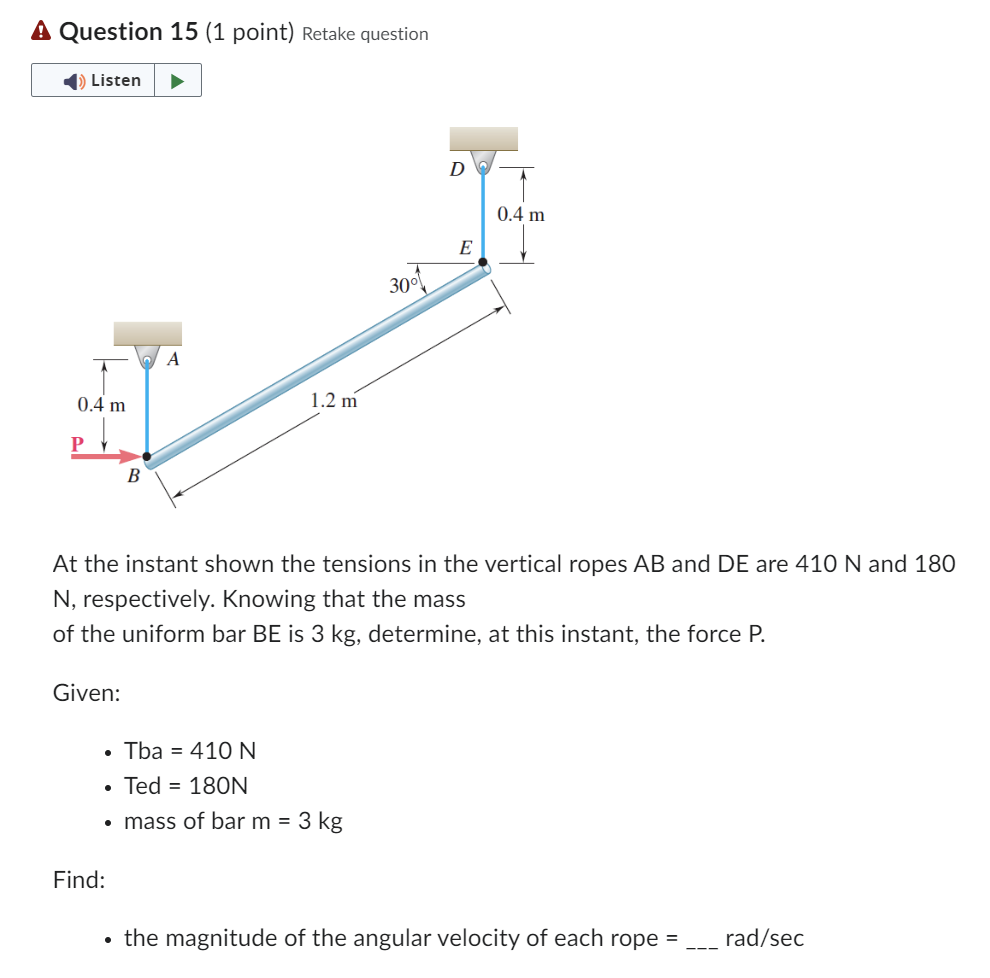 Solved A Question 15 (1 point) Retake question At the | Chegg.com