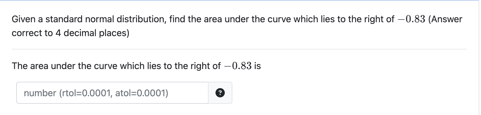 Solved Given a standard normal distribution, find the area | Chegg.com