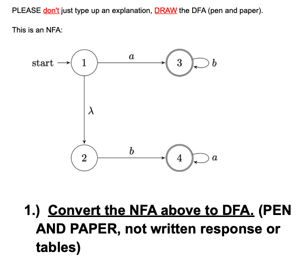 Solved PLEASE don't just type up an explanation, DRAW the | Chegg.com