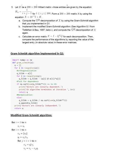 Keywords Python Modified Gram Schmidt Algorithm