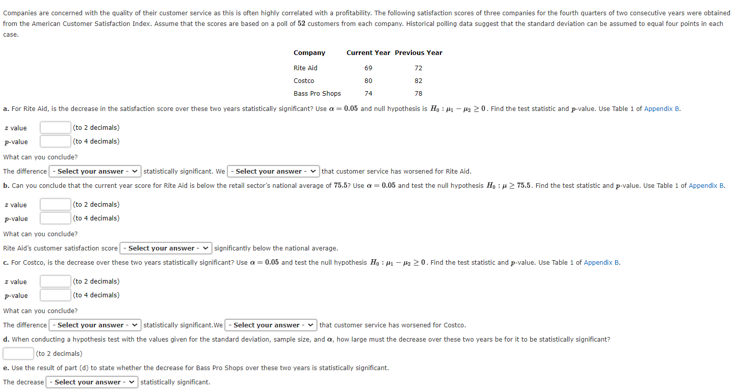Solved case.z ﻿value(to 2 ﻿decimals)p-value(to 4 | Chegg.com