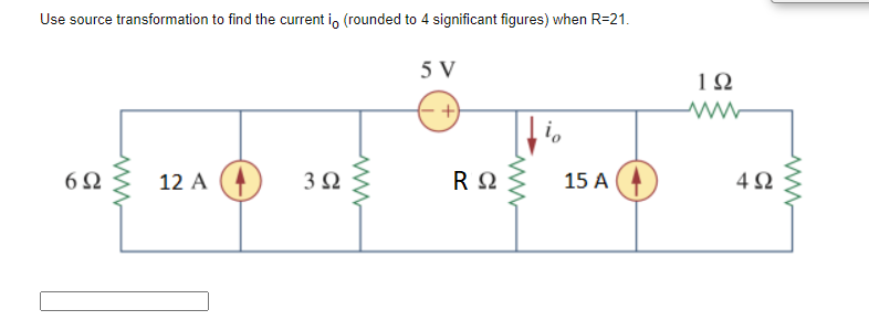 Solved Use source transformation to find the current io | Chegg.com