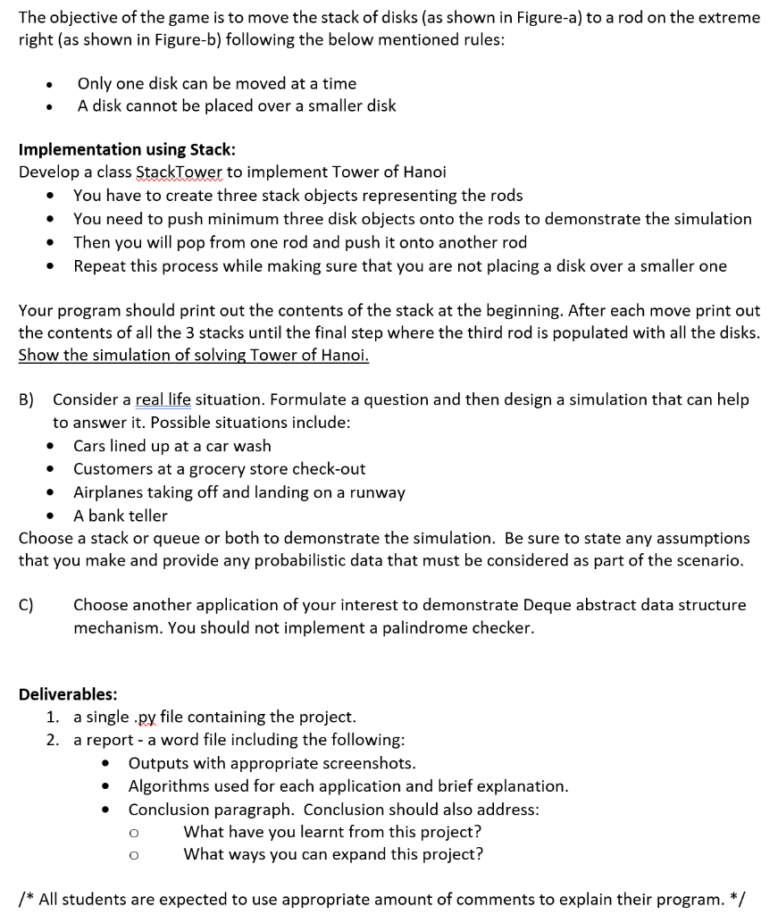 Solved The objective of the game is to move the stack of | Chegg.com