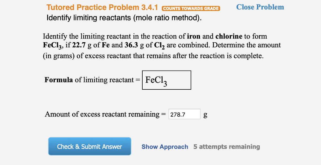 Solved Tutored Practice Problem 3.4.1 COUNTS TOWARDS GRADE | Chegg.com