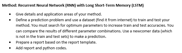 Solved Method: Recurrent Neural Network (RNN) with Long | Chegg.com
