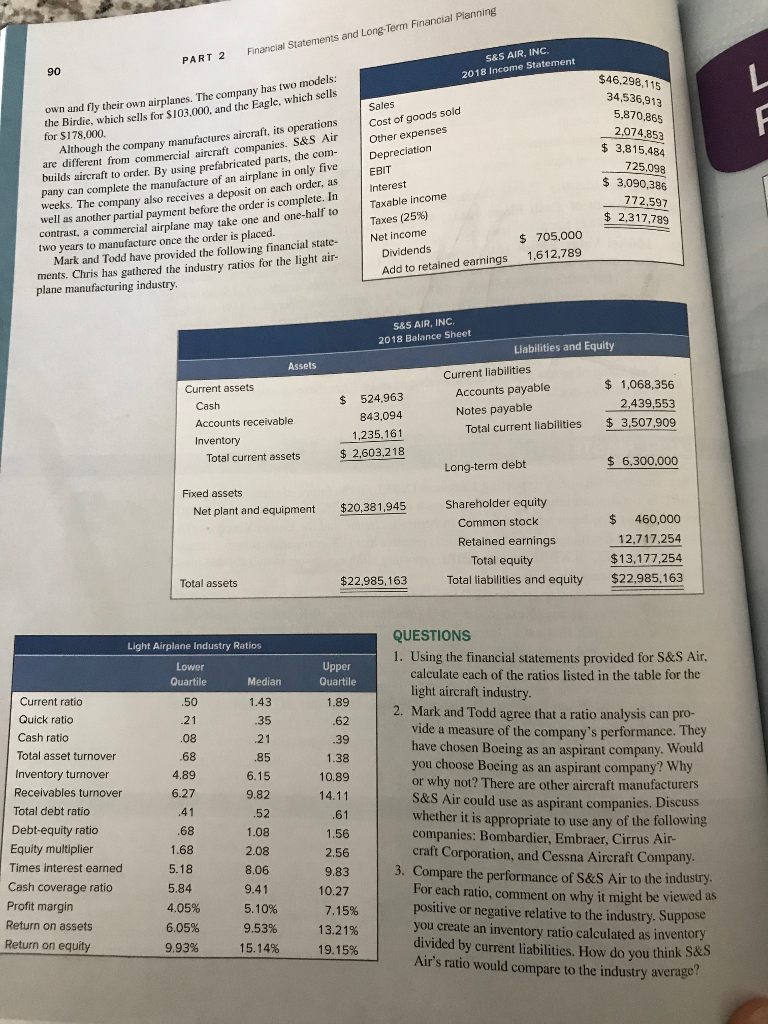 Solved QUESTION: Take a closer look at S&S Air’s ROE through | Chegg.com