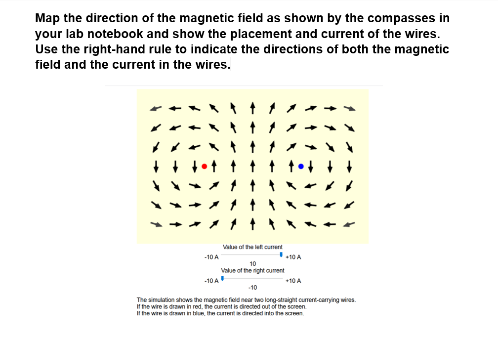 Solved Map the direction of the magnetic field as shown by | Chegg.com