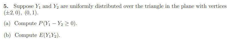 Solved Suppose Y1 ﻿and Y2 ﻿are uniformly distributed over | Chegg.com
