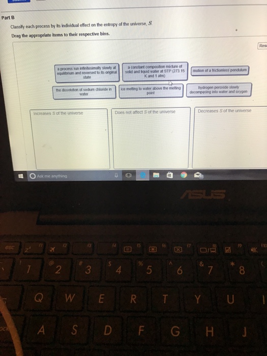 Solved Classify each process by its individual affect on the | Chegg.com