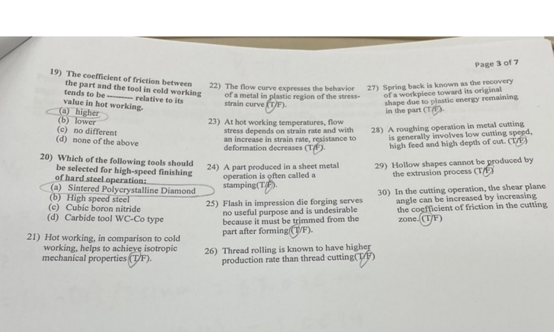 Solved 13) Sheet metal precesses result in: (a) Shear | Chegg.com