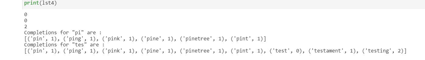 Solved I created a Trie for my assignment and I have a | Chegg.com