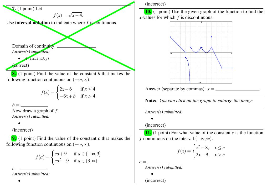 Solved 7. (1 point) Let f(x) = VX-4. Use interval notation | Chegg.com