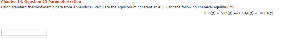 Solved Using standard thermodynamic data from Appendix D, | Chegg.com