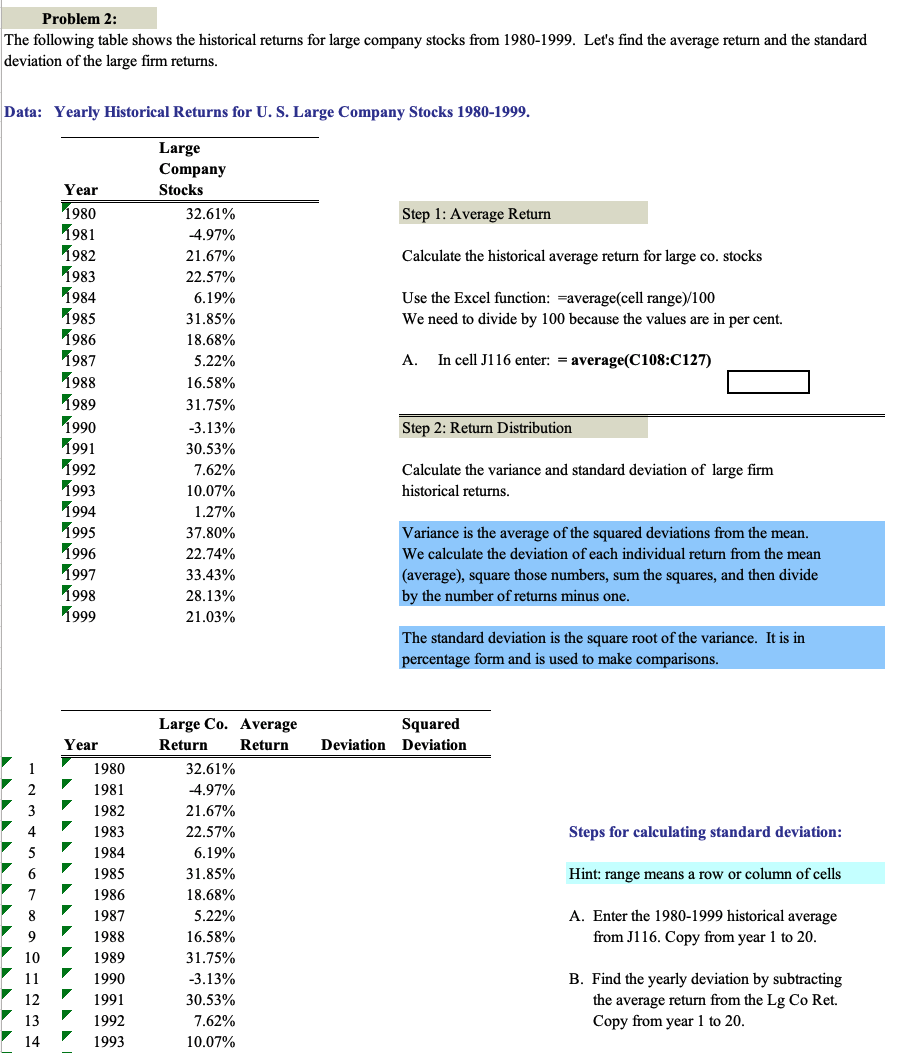 Stock Returns and Variance Estimating stock returns, | Chegg.com