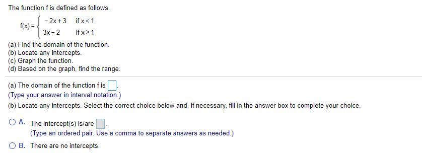 Solved The function f is defined as follows. - 2x + 3 ifx