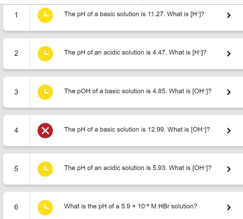 Solved The pH of a basic solution is 11.27. What is [H+]? | Chegg.com