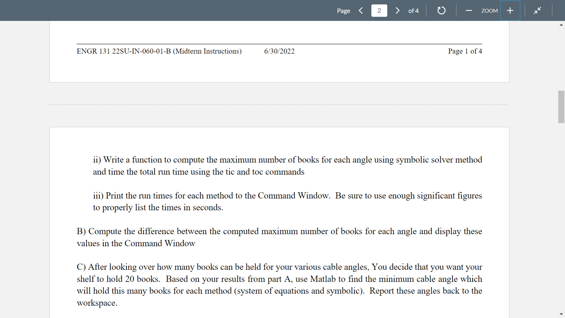 Solved 1. SOLVING SYSTEMS OF EQUATIONS (25 PTS) You want to | Chegg.com