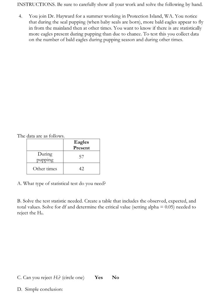 Solved INSTRUCTIONS. Be sure to carefully show all your work | Chegg.com