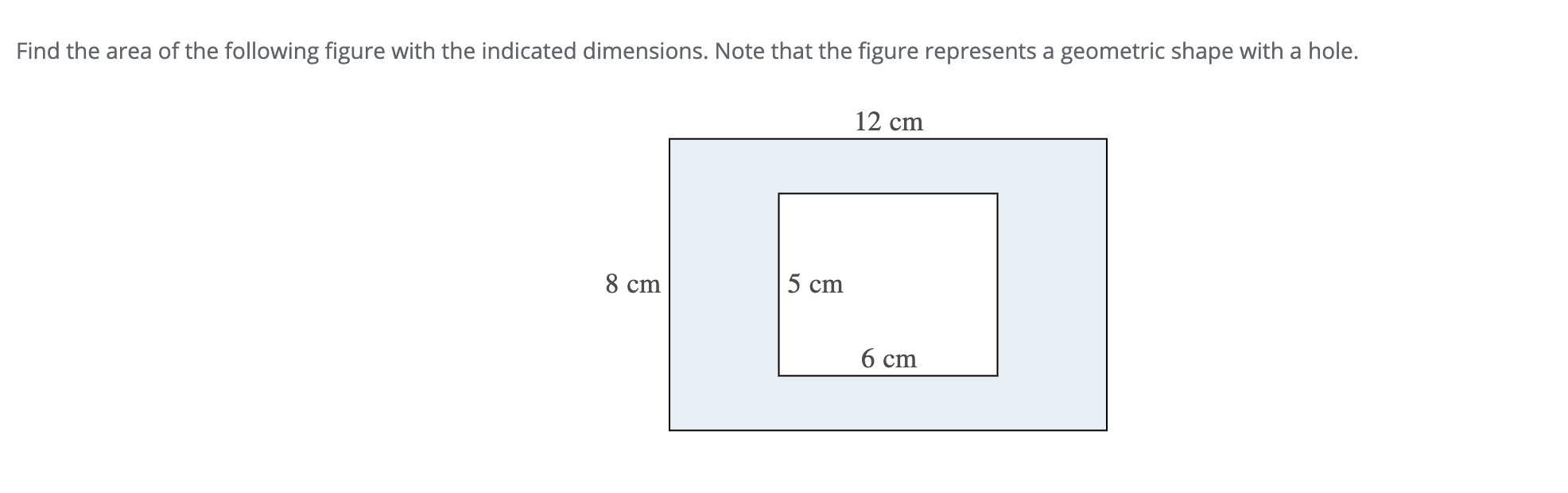 Solved Find the area of the following figure with the | Chegg.com