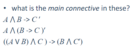 Solved - what is the main connective in these? | Chegg.com