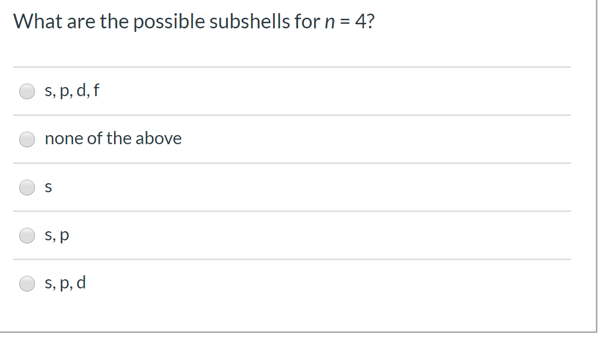 Solved Which of the following statements is TRUE? An orbital | Chegg.com