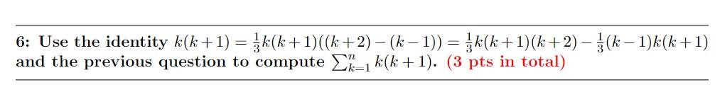 Solved 5: Show that ∑j=1n(aj−aj−1)=an−a0 where a0,⋯,an is a | Chegg.com