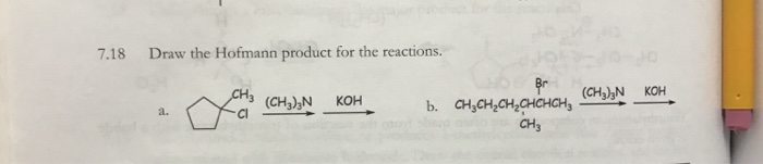 Solved Draw the Hofmann product for the reactions. | Chegg.com
