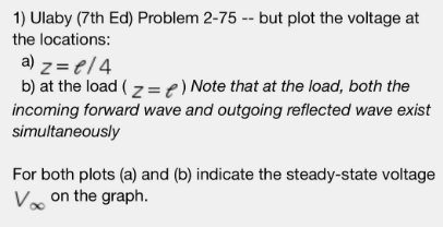 Solved 2.75 Generate a bounce diagram for the voltage V (z, | Chegg.com