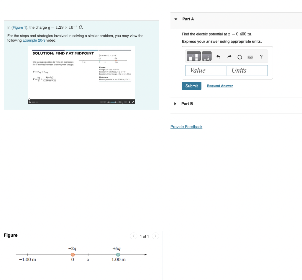 Solved In (Figure 1), the charge q=1.29×10−9C. For the steps | Chegg.com
