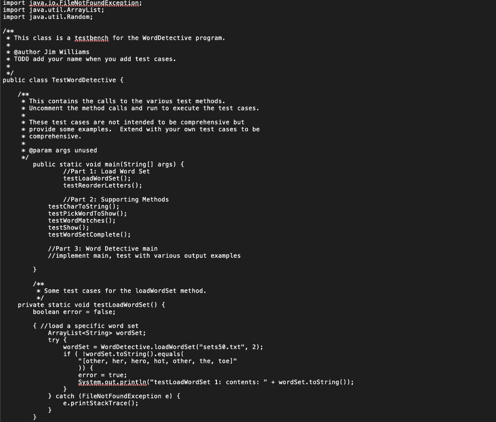 13.7 Ch 13, Part 1: Load Word Set - Java | Chegg.com