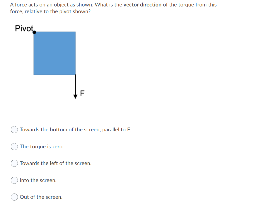 Solved A Force Acts On An Object As Shown What Is The