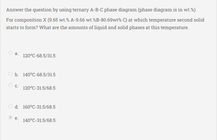 Solved Answer the question by using ternary A-B-C phase | Chegg.com