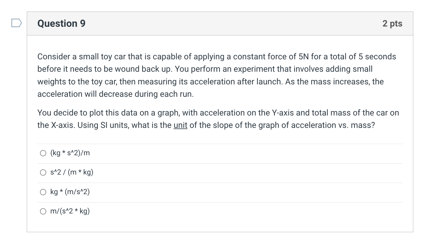 Solved Consider a small toy car that is capable of applying | Chegg.com