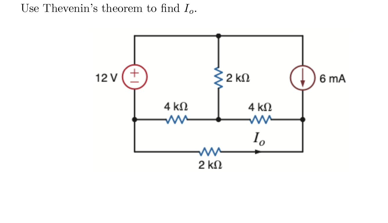 Solved Use Thevenin's theorem to find Io. | Chegg.com