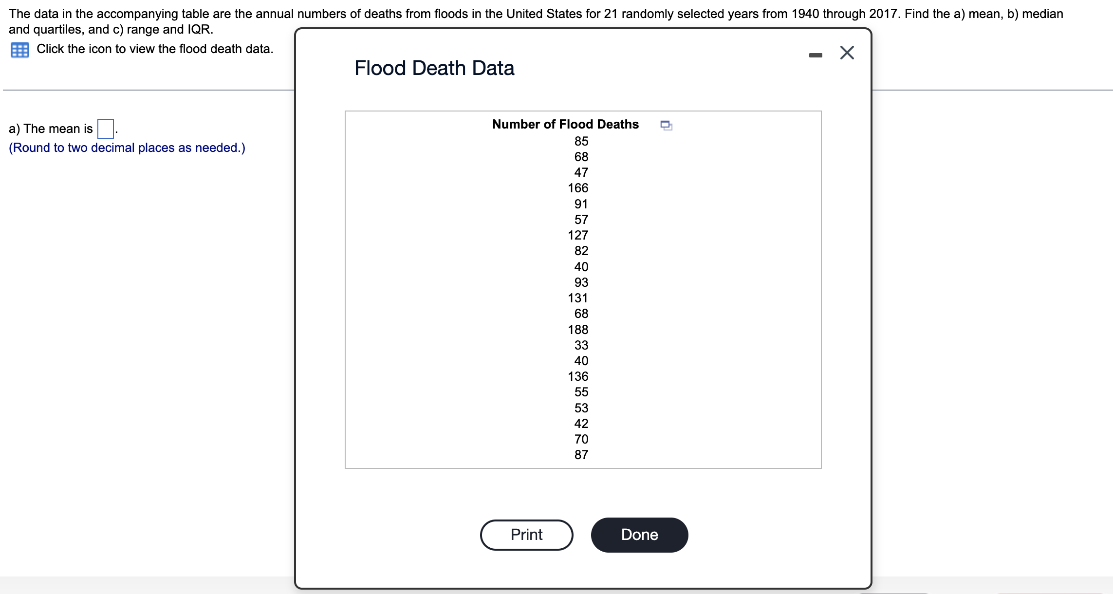 Solved can you find the mean, median, Q1, Q3, the range, and | Chegg.com