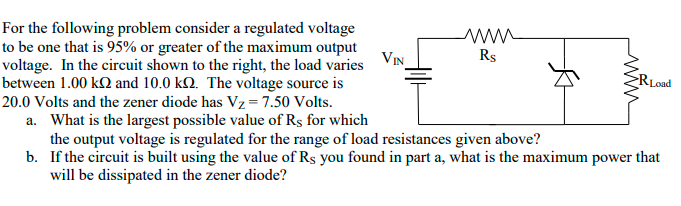 Solved For the following problem consider a regulated | Chegg.com
