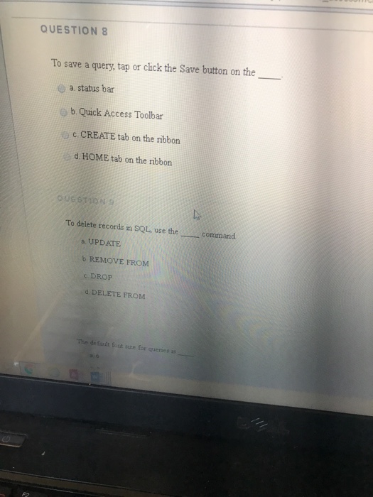Solved To Save A Query Tap Or Click The Save Button On The