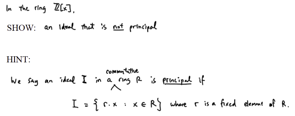 Solved We say an ideal I in a ring R is principal if | Chegg.com