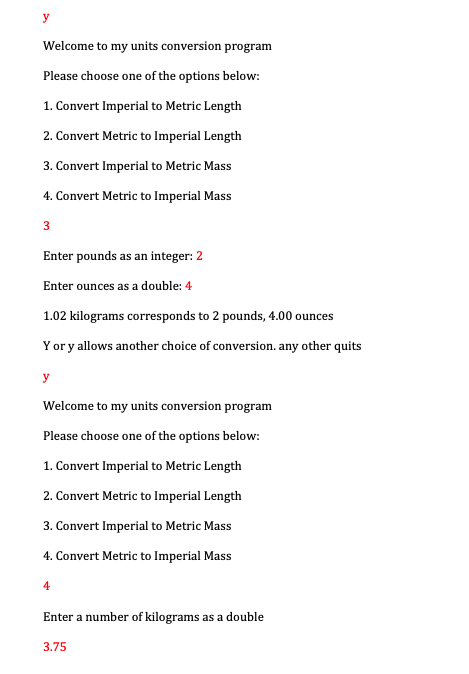 Solved Project Description Write a program that performs | Chegg.com