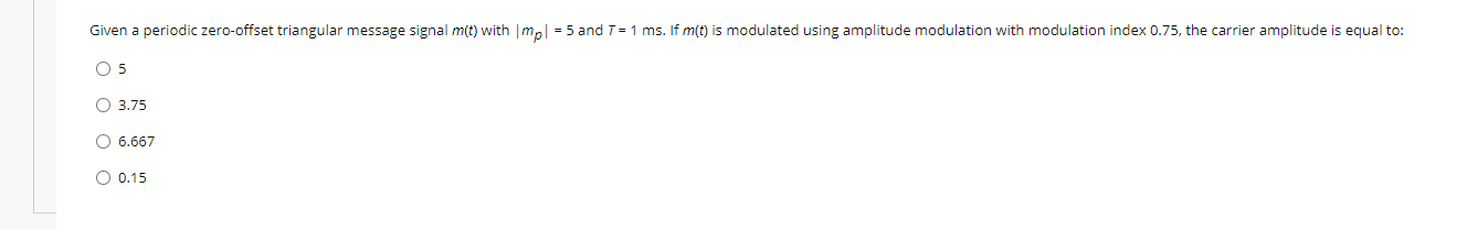 Solved Given a periodic zero-offset triangular message | Chegg.com