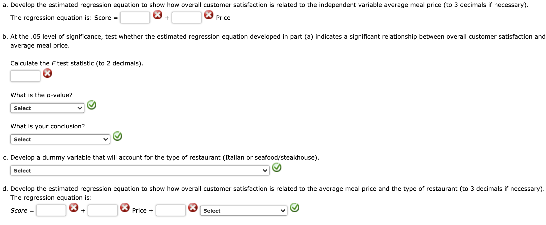 Solved The Consumer Reports Restaurant Customer Satisfaction | Chegg.com