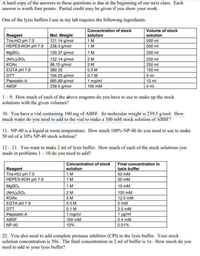 Solved 11. NP-40 is a liquid at room temperature. How much | Chegg.com