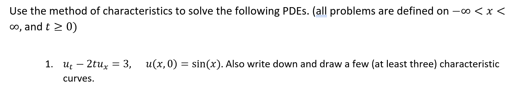 Solved Use the method of characteristics to solve the | Chegg.com