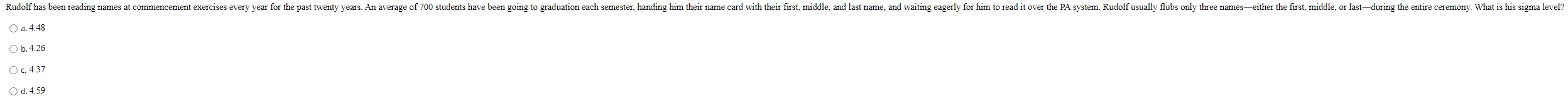 Solved Rudolf has been reading names at commencement | Chegg.com