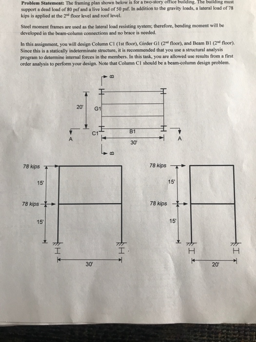 Problem Statement: The framing plan shown below is | Chegg.com