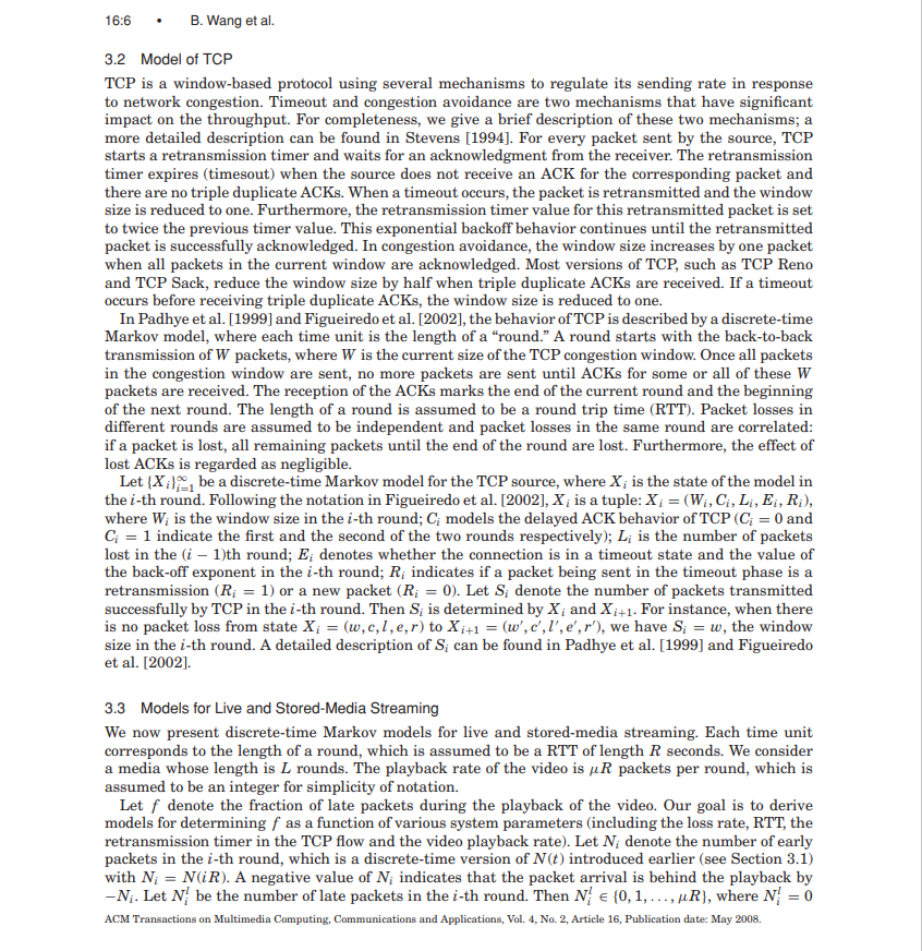 Solved TCP is widely used in commercial multimedia streaming | Chegg.com