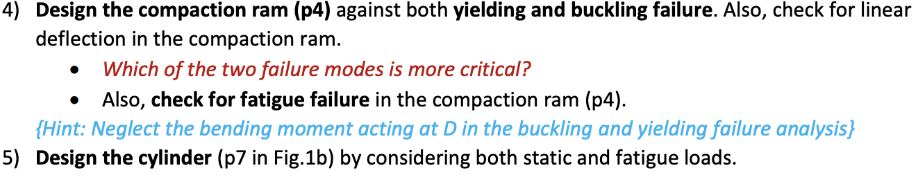 4) Design the compaction ram (p4) against both | Chegg.com